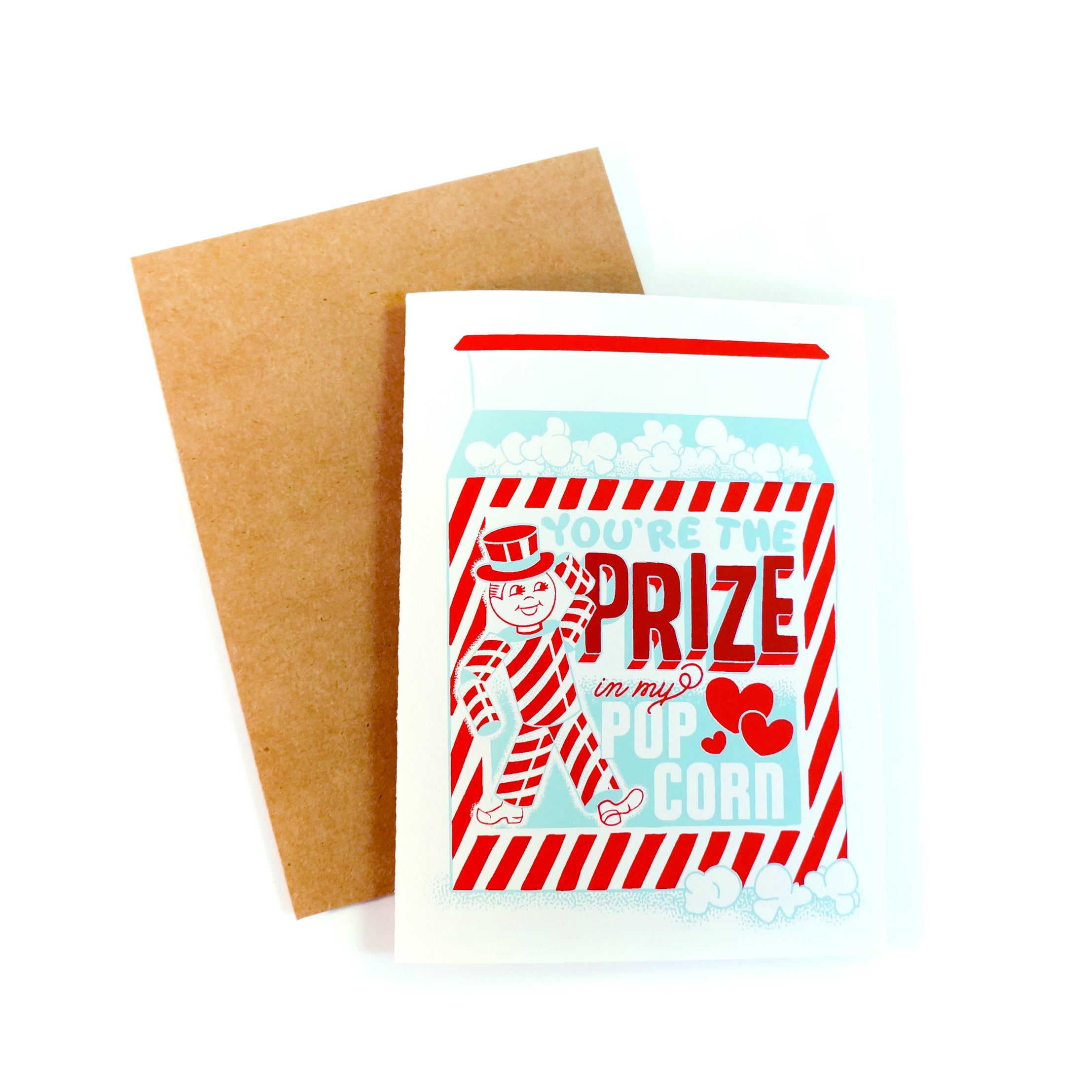 Prize popcorn greeting card – Happyland Print Shop Inc.
